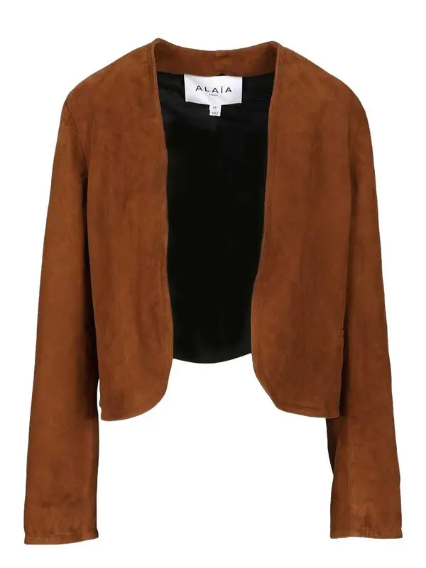 Alaïa Long Sleeved Blazer - Brown