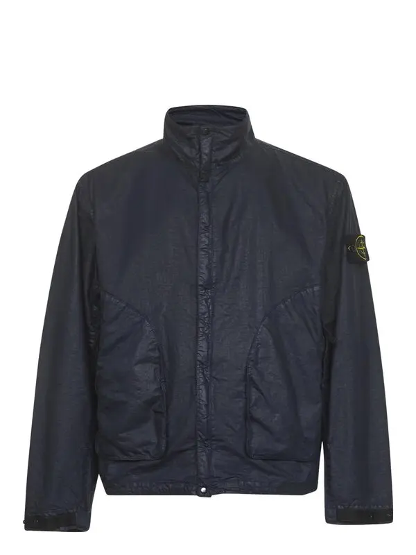 Stone Island High-neck Zipped Jacket - Blue