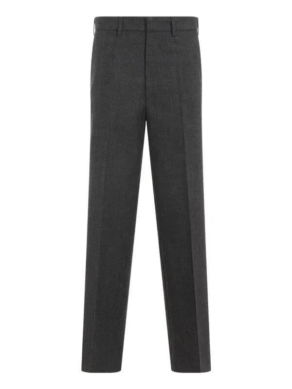 Miu Miu Logo-patch Trousers - Grey