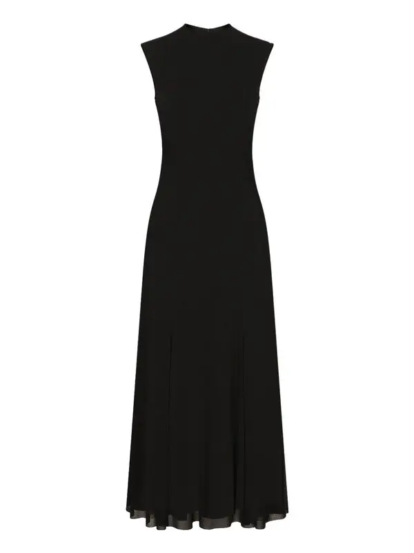Dolce & Gabbana Sleeveless Jersey Calf-length Dress - Black