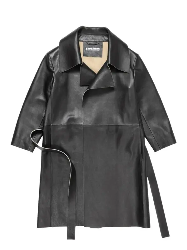Acne Studios Leather Coat - Black