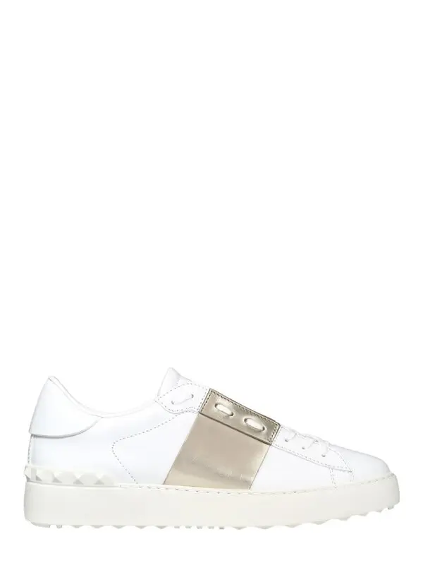 Valentino Garavani Open Lace-up Sneakers - Ivory/gold