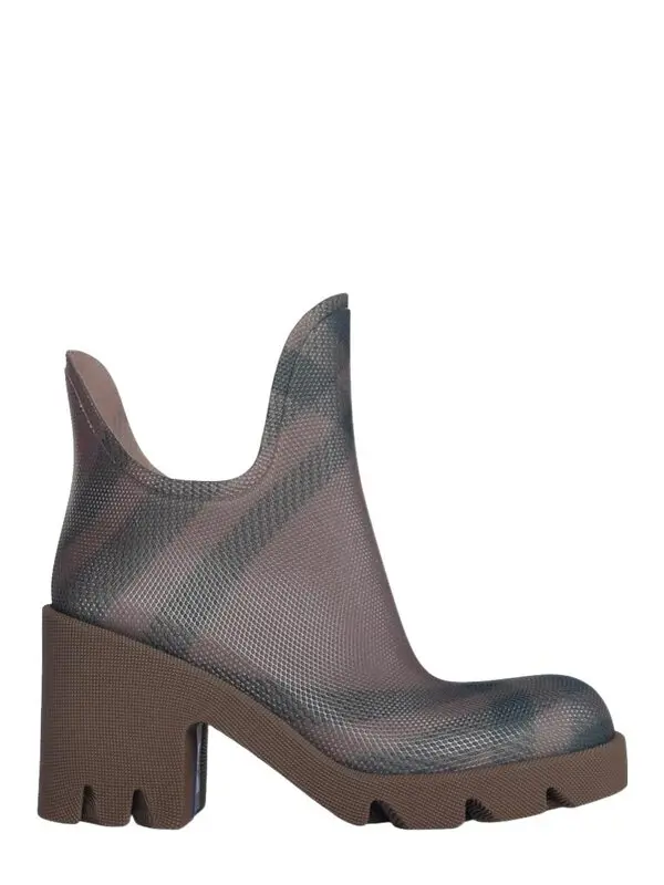 Burberry Checked Ankle Boots - Gray