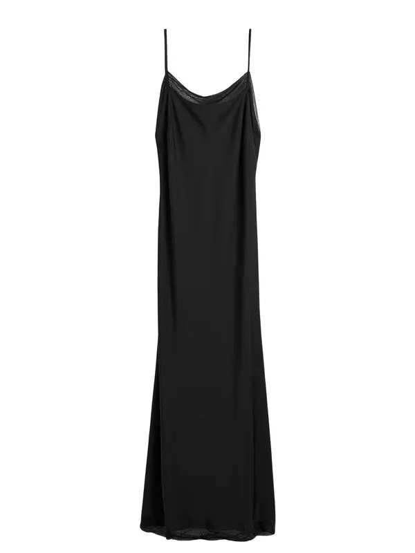 TOTEME Satin Slip Dress - Black