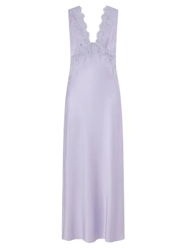 Rixo Lace-trimmed Sleeveless Maxi Dress - Purple