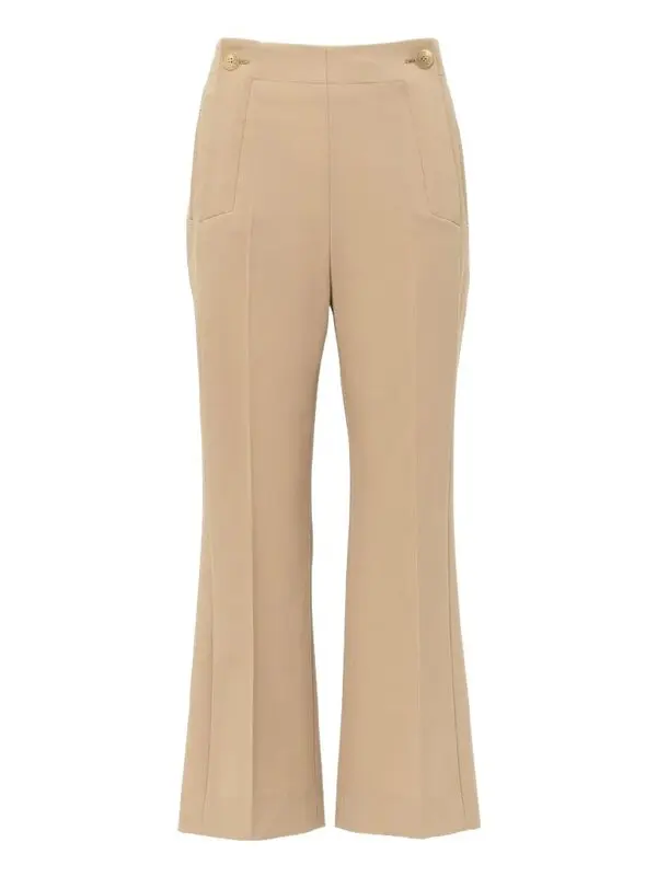 Chloé High-waisted Bell-bottom Sailor Pants - Light Brown