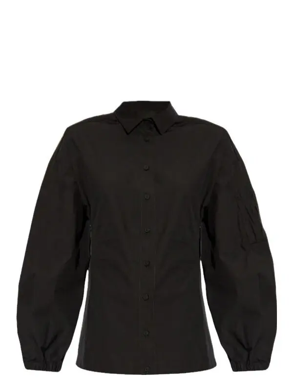 Moncler Long Sleeve Shirt With Lapels And Pockets - Black