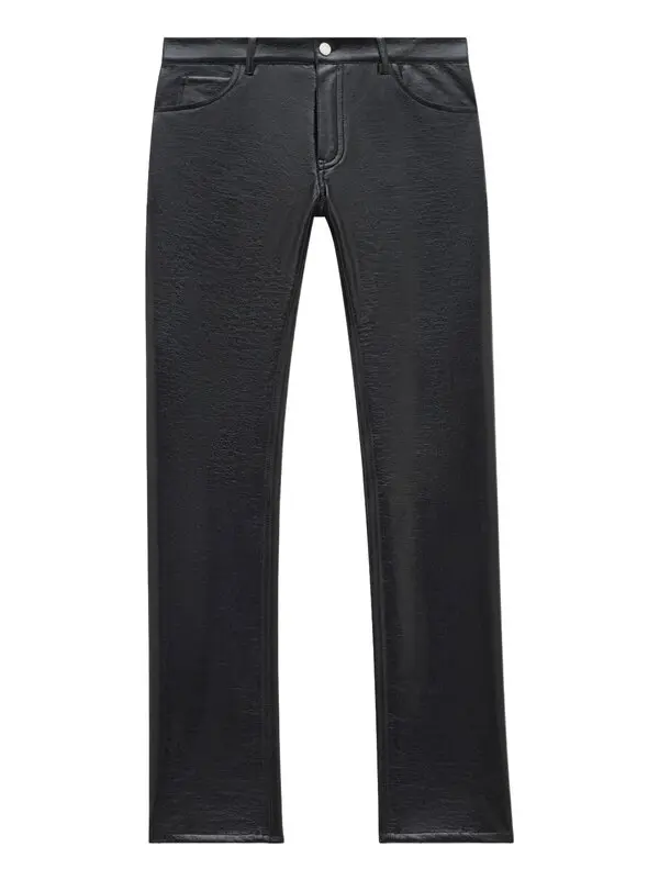COURREGES Courrèges Straight-leg Vinyl Pants - Black