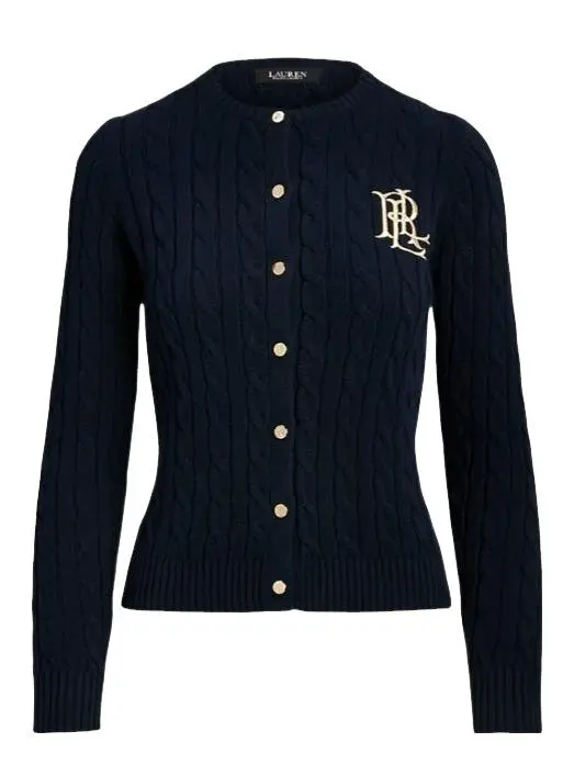Ralph Lauren Cable Knit Cardigan - Black