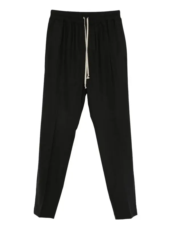 Rick Owens Elasticated Drawstring Waistband Pants - Black