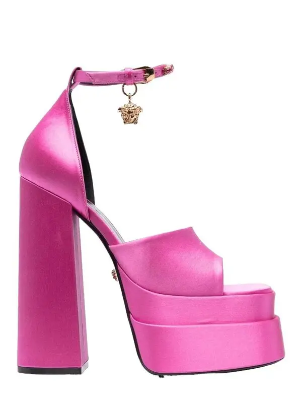 Versace Medusa Aevitas Platform Sandals - Pink