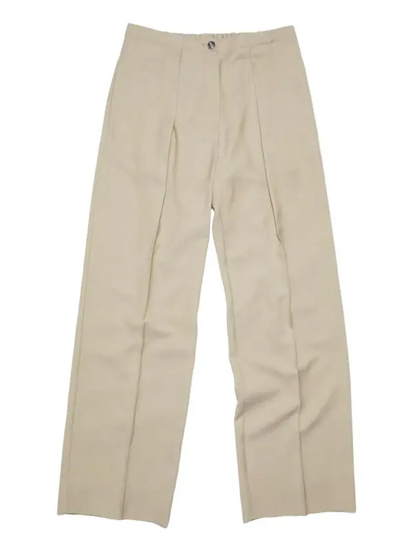 Acne Studios Tailored Herringbone Wide-leg Trousers - Nude