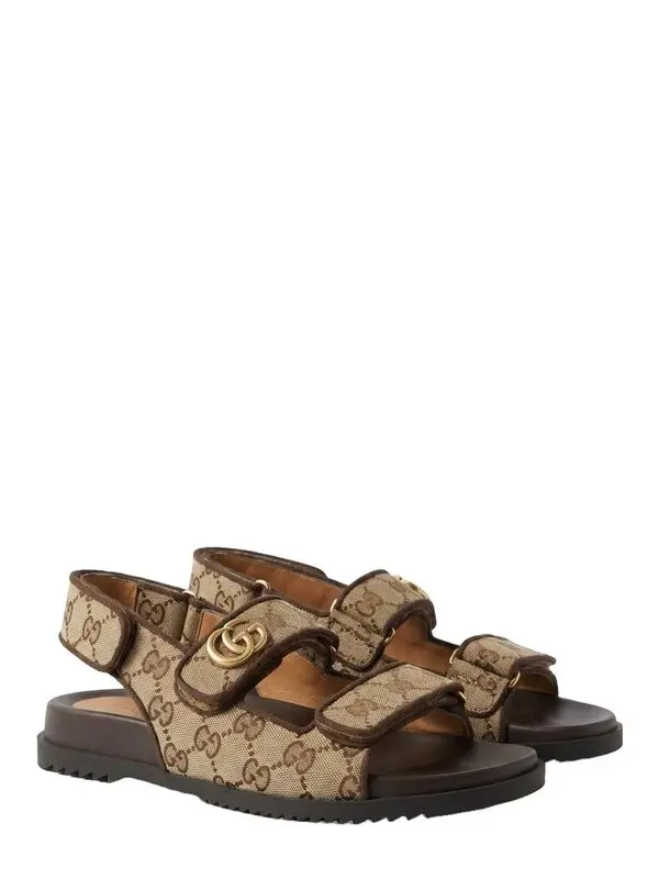 Gucci Gg Monogrammed Sandals - Nude