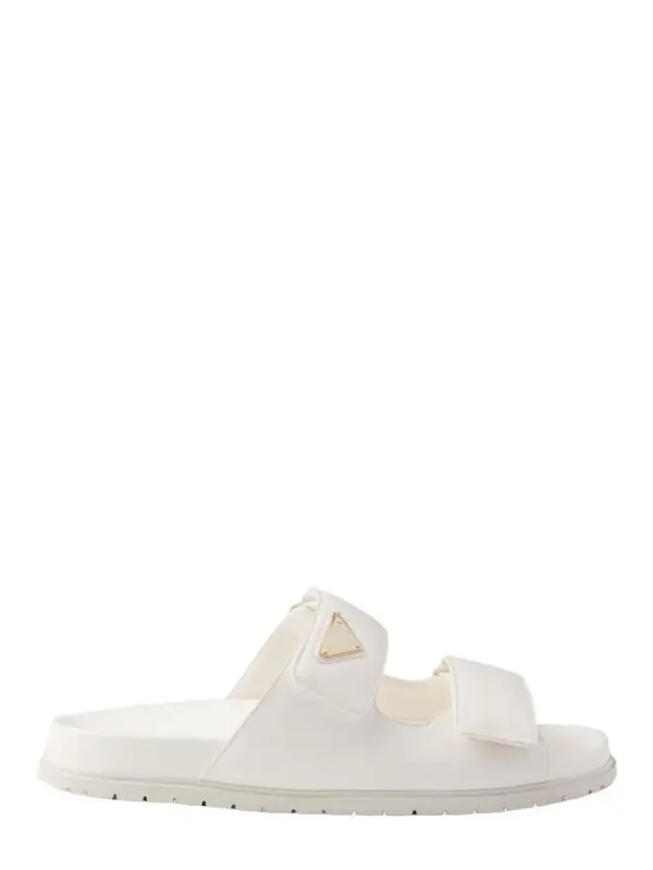 Prada Nappa Leather Slides - Ivory
