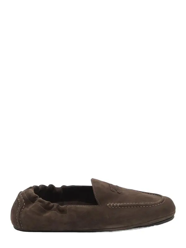 Celine Adam Loafers In Suede Calfskin - Dark Brown