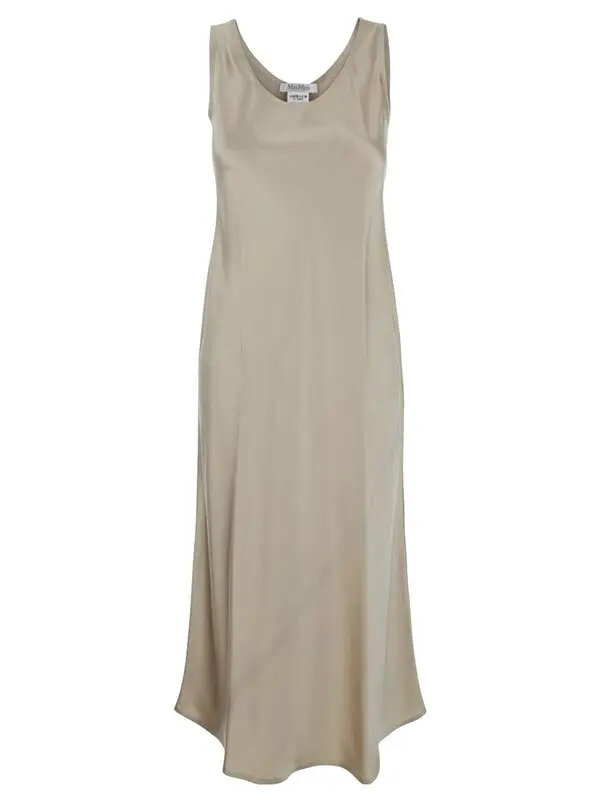 Max Mara Sleeveless Midi Dress - Light Brown