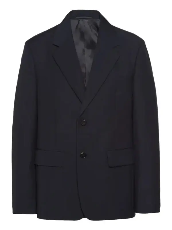 Prada Single-breasted Wool And Mohair Jacket - Blue