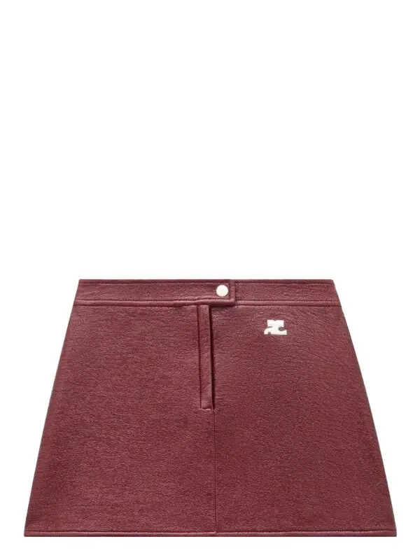 COURREGES Reedition Logo Patch Mini Skirt - Red
