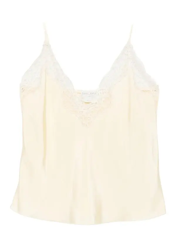 FORTE_FORTE Lace Trimmed Camisole - White