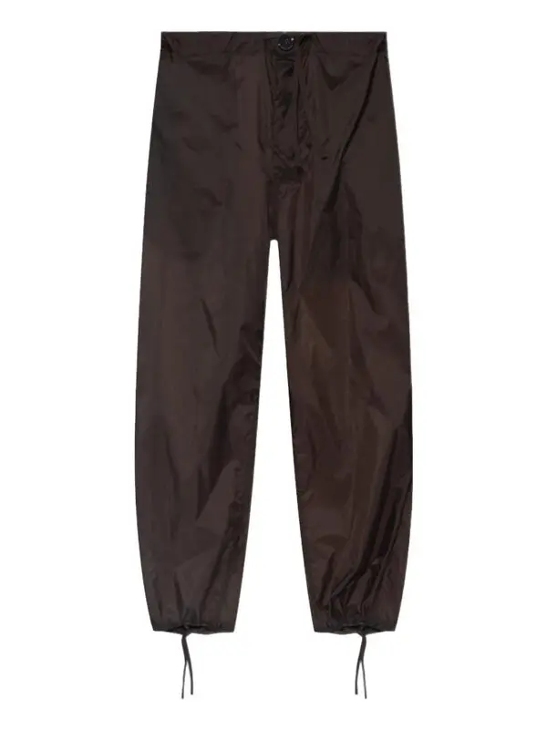 MAISON MARGIELA Wide Leg Drawstring Cuff Trousers - Brown