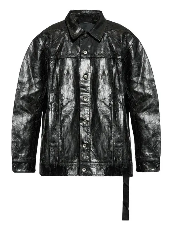 Rick Owens Oversized Buttoned Jacket - Black