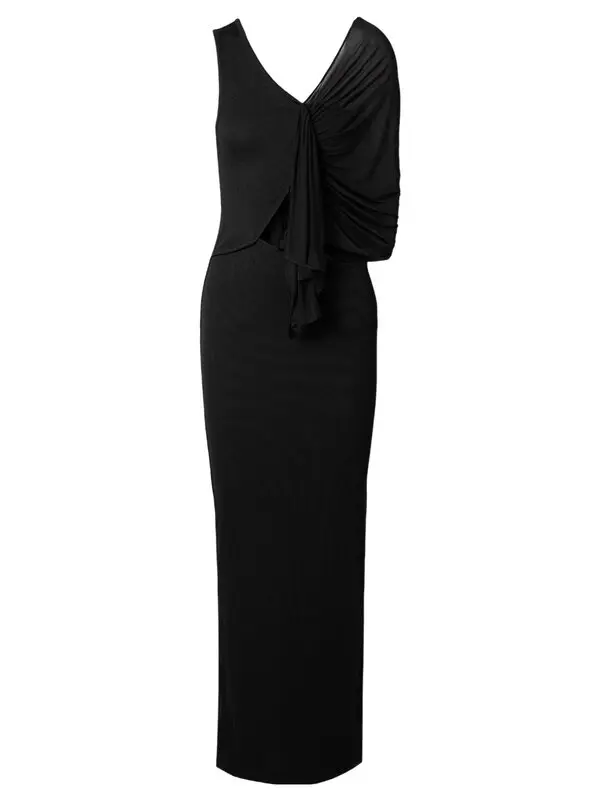 Christopher Esber Asymmetrical Cut-out Draped Dress - Black
