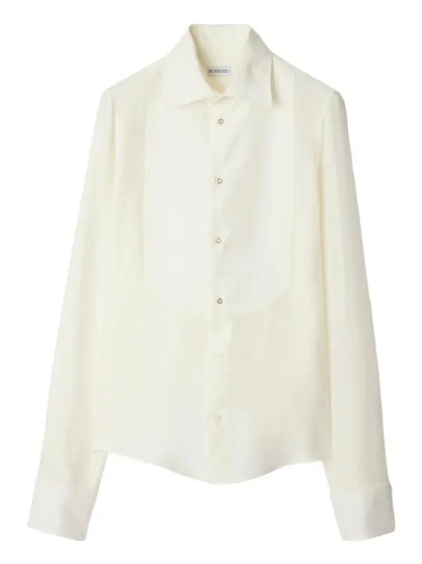 Burberry Long Sleeved Shirt - Chalk