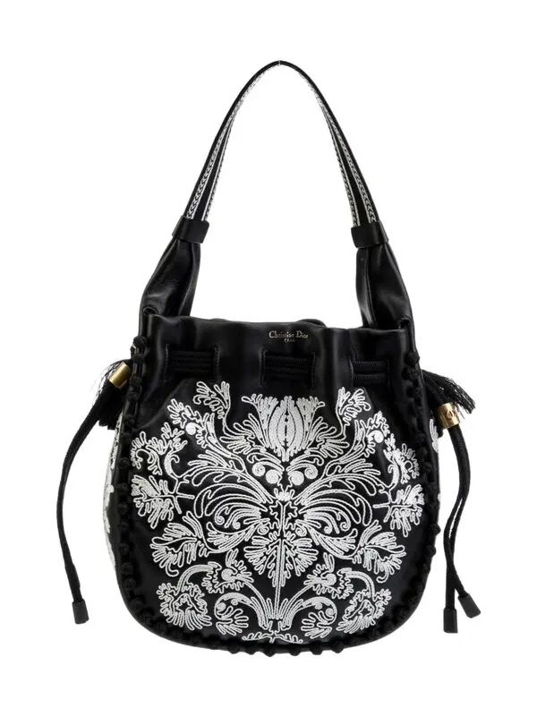 Dior Logo Shoulder Bag - Black/white