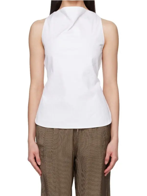 RÓHE Open-back Crushed Top - Bright White