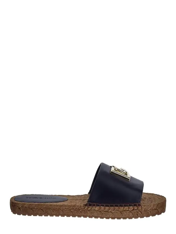 Dolce & Gabbana Logo Plaque Slip-on Espadrilles - Black