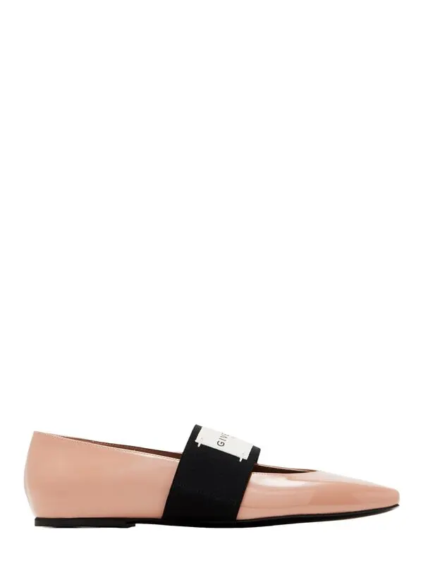 Givenchy Shiny Logo Strap Flats - Pink