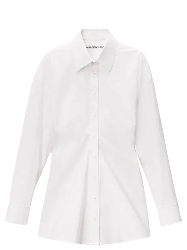 Alexander Wang Stretch Zipped Shirt Dress - White