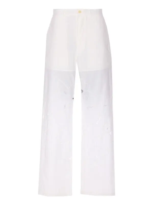 MARINE SERRE Belt Loops Slacks - White