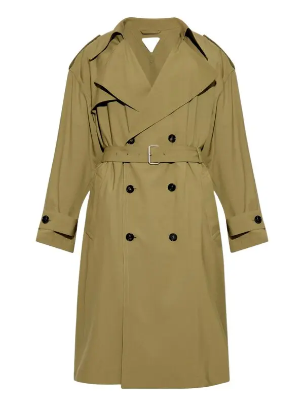 Bottega Veneta Belted Waist Trench Coat - Green