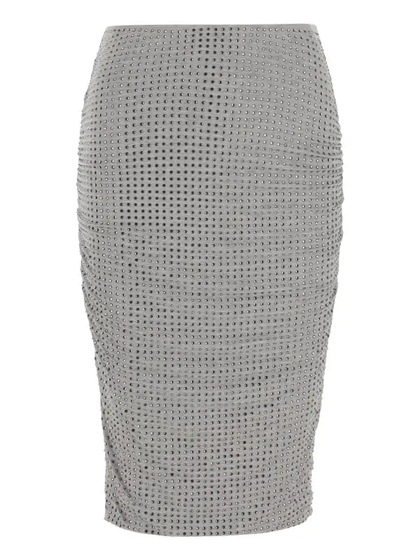 Pinko Kedrin Embellished Mini Skirt - Grey