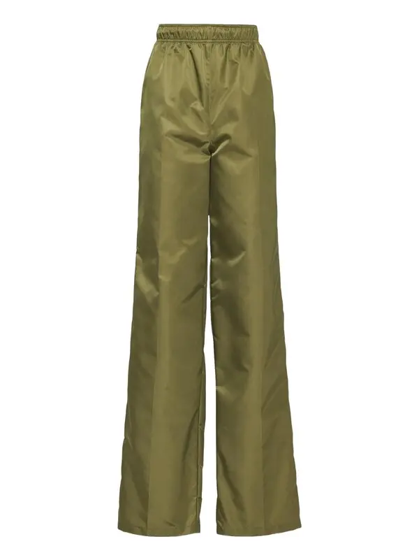 Prada Elasticated Waistband Straight-leg Trousers - Green