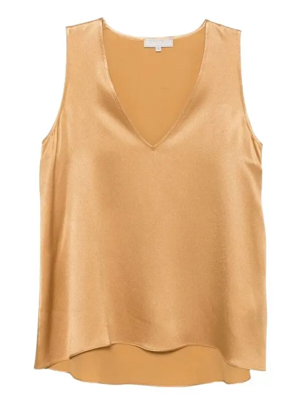 Antonelli Firenze Sleeveless V-neck Vest - Nude