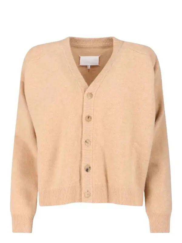 MAISON MARGIELA Long-sleeved V-neck Cardigan - Nude