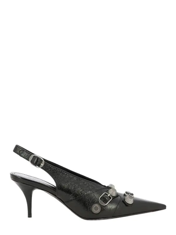 Balenciaga Cagole Slingback Pumps - Black