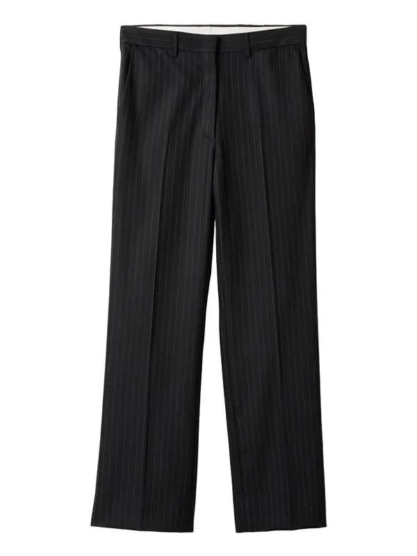 Miu Miu Pinstriped Tailored Trousers - Black