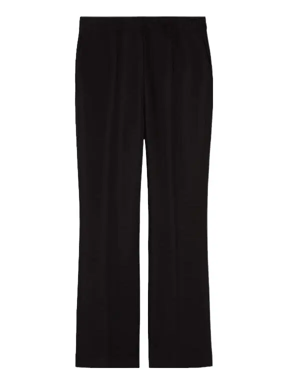 Gucci Logo Embroidered Bootcut Leg Trousers - Black