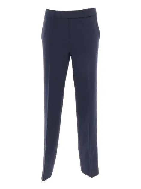 Michael Kors Tailored Straight Leg Pleated Pants - Blue