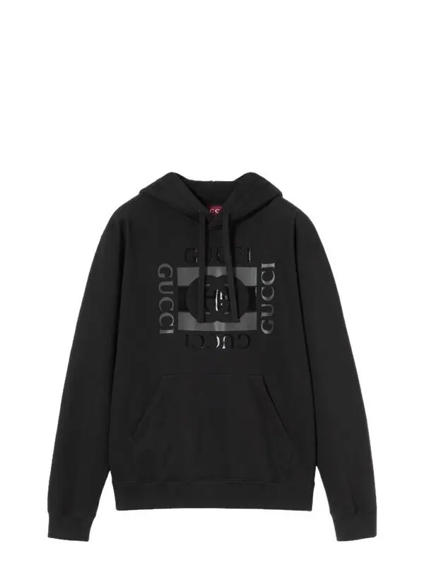 Gucci Printed Jersey Hoodie - Black
