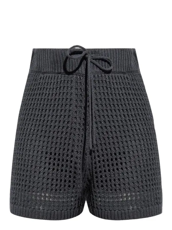 ALLSAINTS Paloma Drawstring Knit Shorts - Charcoalgrey
