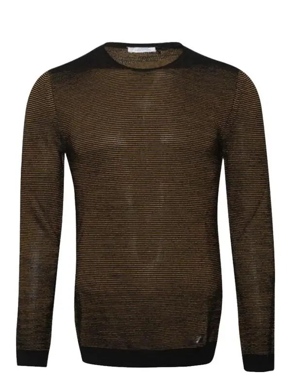 Versace Striped Slim Pullover - Green