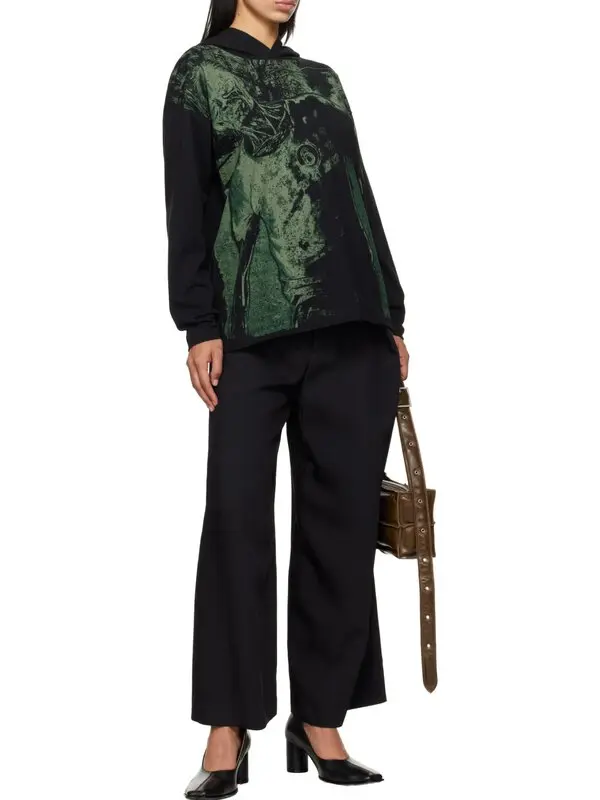 MAISON MARGIELA Pleated Wide-leg Trousers - Black