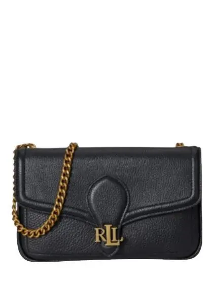 Ralph Lauren Flap Shoulder Bag With Chain Strap - Black