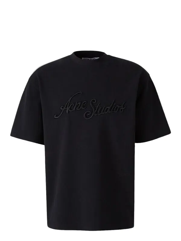 Acne Studios Embroidered Logo T-shirt - Black