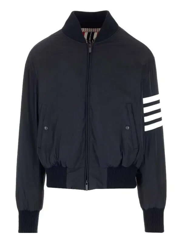 Thom Browne 4-bar Stripe Bomber Jacket - Navy Blue