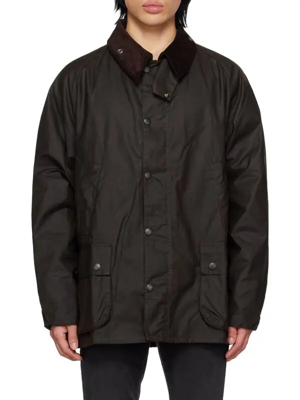 Barbour Long-sleeved Corduroy Collar Casual Jacket - Black